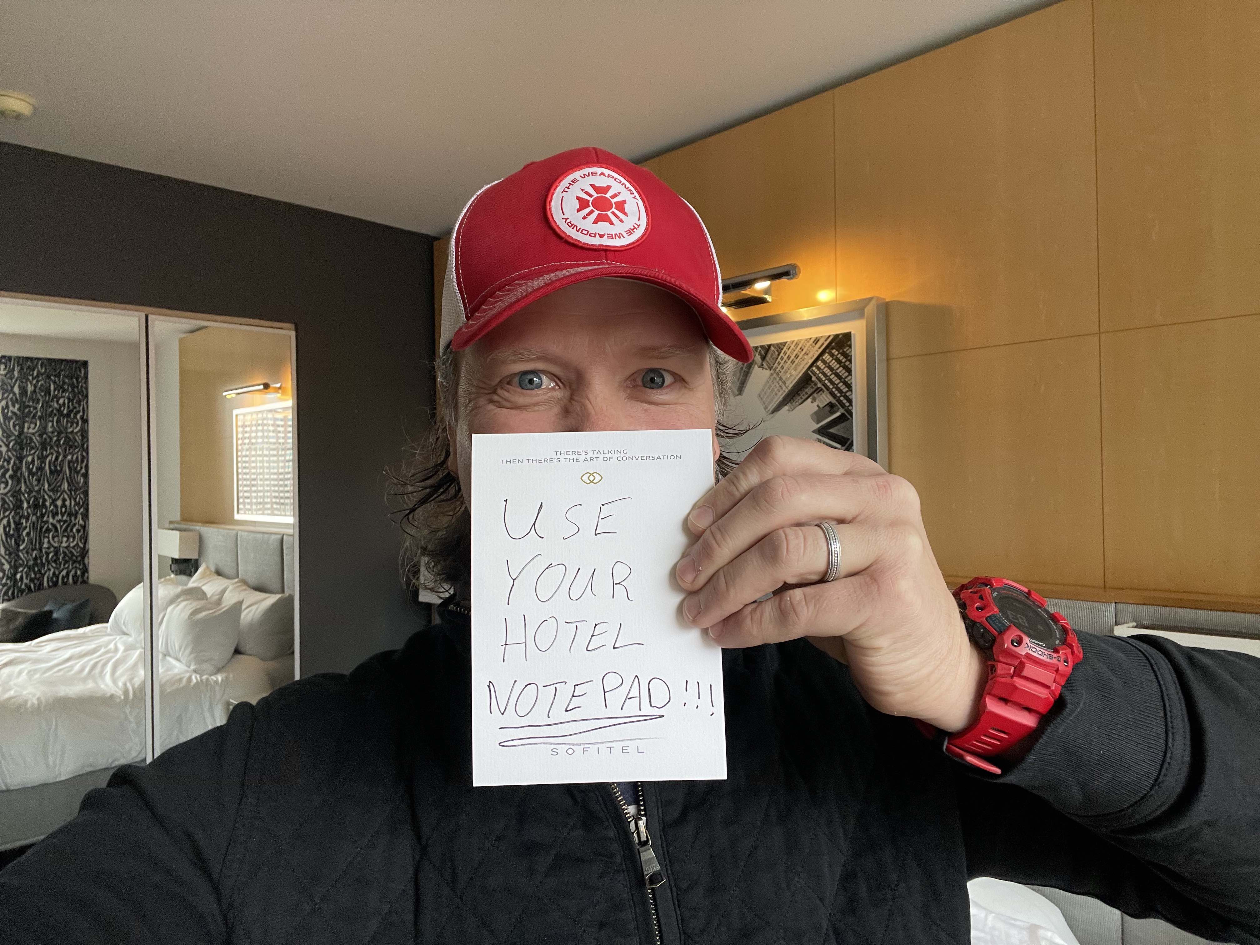 Why you should always use your hotel room notepad. – Adam Albrecht Blog